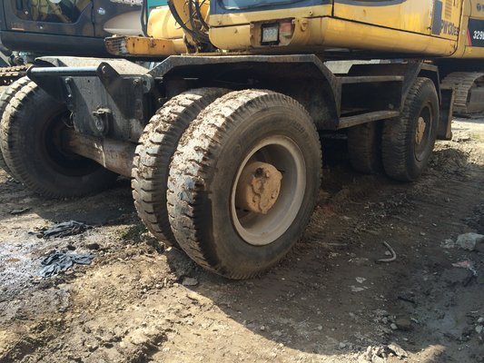 15 Ton Komatsu Wheel Excavator Used Earth Moving Equipment 15110kg