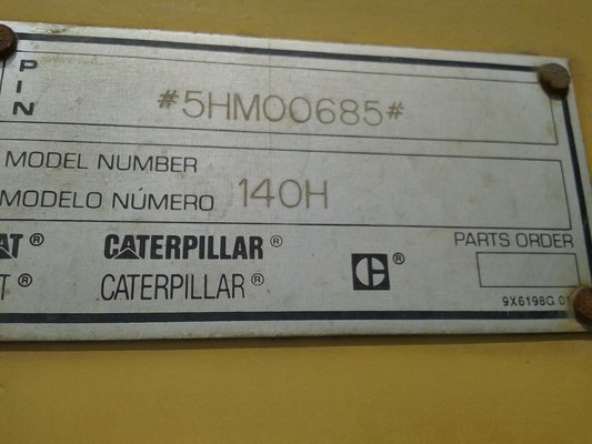 CAT 140H Used Motor Grader With Ripper , Second Hand Graders
