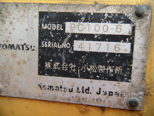 used Komatsu PC100-6 excavator year 2003 0.5cbm capacity