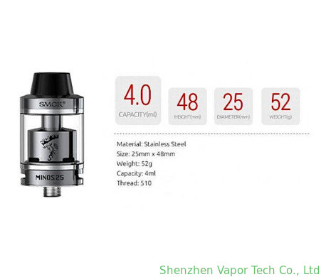 Original SMOK Minos Sub Tank Atomizer 4ml 0.3ohm Q2 Core SMOK Minos Atomizer fit Smok R150 MOD from Micro one 150 Kit supplier