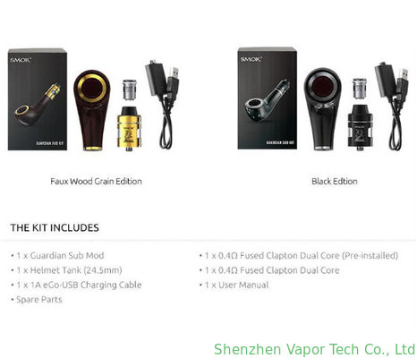 SMOK Guardian Sub Starter Kit Guardian Sub Kit With 1900mAh Guardian Sub Box Mod &amp; 2ml Helmet Tank Features U shaped supplier