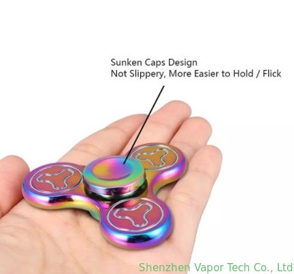Rainbow Colorful Hand Fidget Tri Spinners Focus EDC Toys Decompression Anxiety Funny Finger Toy For Kids Adult Relief supplier