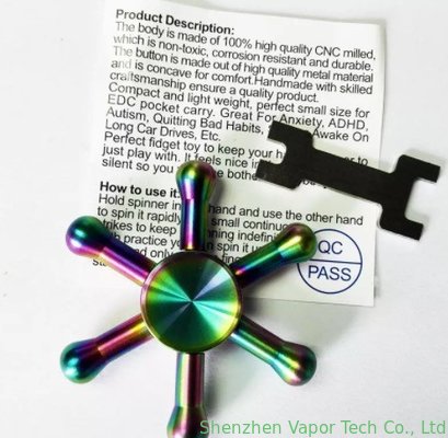 Rudder Shape Spinning Top Metal Anti Stress Finger Toys Stainless Steel Fidget Spinner Rainbow Colors Hand Spinners supplier
