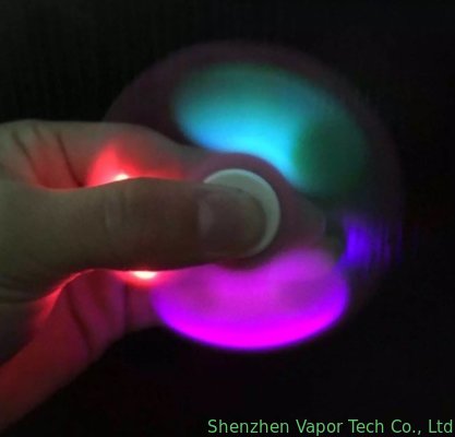 Newest LED Fidget Spinner Hand Fingertip Spinner Gyro Style EDC Decompression Stress Anxiety Toy With Powder Switch supplier