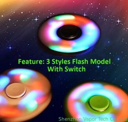 Newest LED Fidget Spinner Hand Fingertip Spinner Gyro Style EDC Decompression Stress Anxiety Toy With Powder Switch supplier