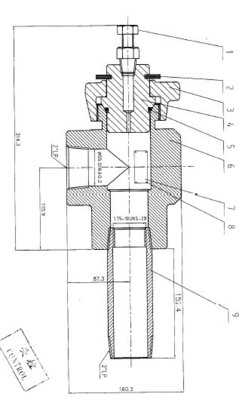 Positive choke, 2-1/16” 2000# screwed inlet and outlet, 1” max orifice, with blanking plug