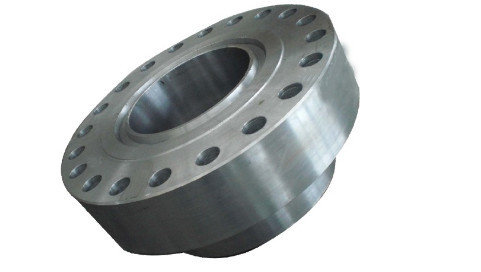 Weld Neck Flange 13-5/8" 5000psi x 14 inch OAL, 4130 Alloy, API 6A 75K