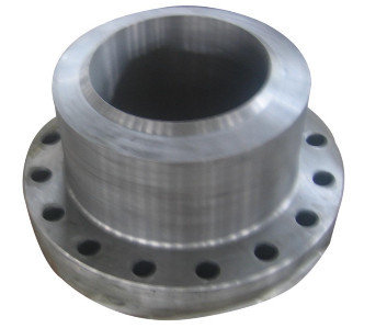 Weld Neck Flange 13-5/8" 5000psi x 14 inch OAL, 4130 Alloy, API 6A 75K