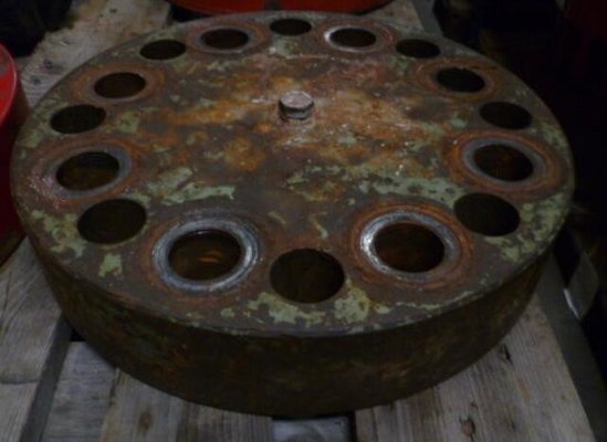 Test Flange 5-1/8" 10k (10000PSI) with 1/2" NPT Test Port, API6A, AISI 4130 75K
