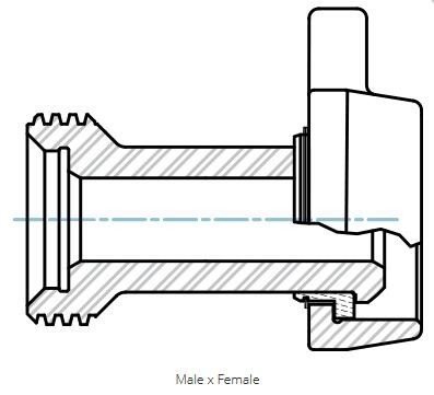 X-Over (Crossover) 3" Fig. 602F X 3" Fig 206M; Inlet Div. 2 Gas, NACE