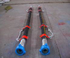 Rotary Vibrator Mud Hose 3-1/2” ID X 70Ft, c/w 4” API Male Thread (API5B), 5000Psi, API 7K