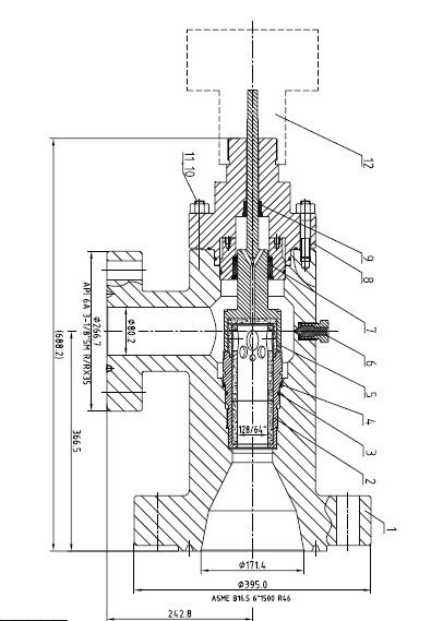 Pneumatic External Sleeve Choke Valve, 3-1/8" 5000psi, PSL2, PR2,FF-0.5, U