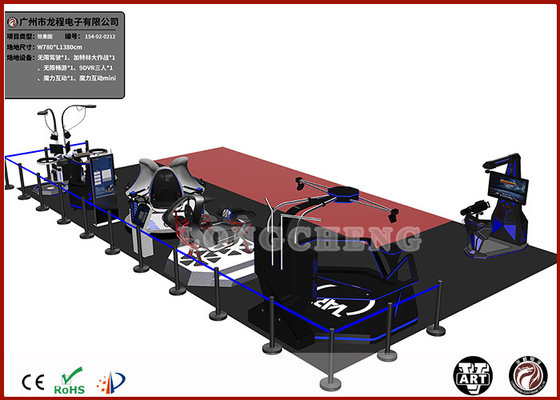 VR Interactive Game VR Theme Park With VR Racing Simulator Car Amusement Park