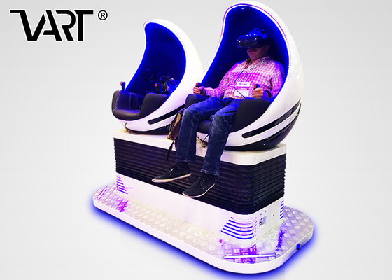 High Profitable Unique Egg Shaped 2 Seats 9D VR Cinema , Interactive Electric Motion 9d Cine Virtual Reality Chair
