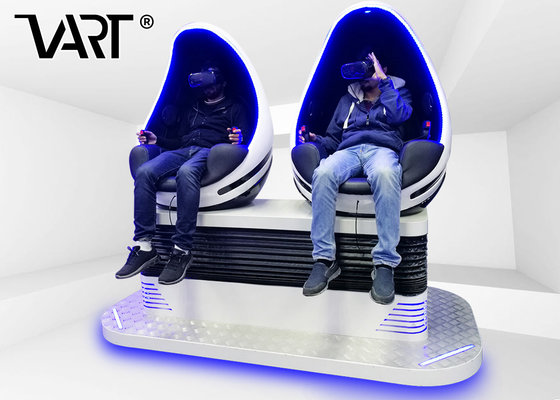 Game Simulator Double Seats VR Egg Chair With Cartoon Movies For Kids