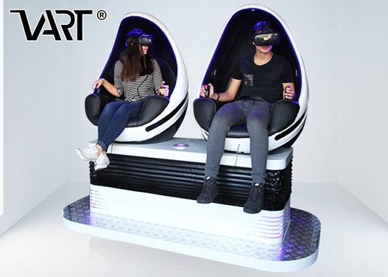 Double Seats Amusement Game Machine / 9D VR Cinema Simulator For Theme Park