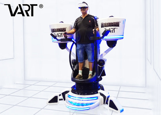 Stand - Up Platform VR Flying Simulator White Color 720 Degree Rotation