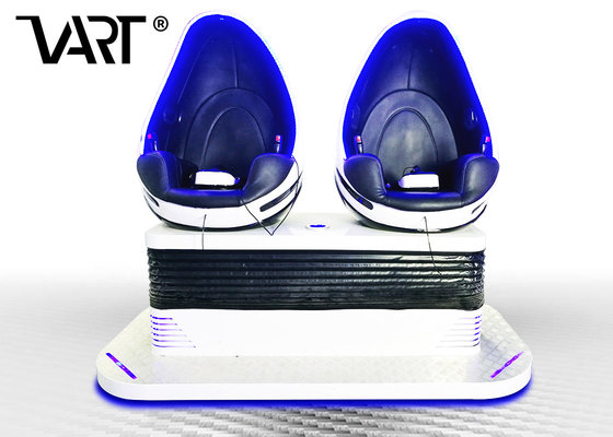 Dark Blue Color 9D Virtual Reality Simulator Used In The Shopping Mall Entertainment Park