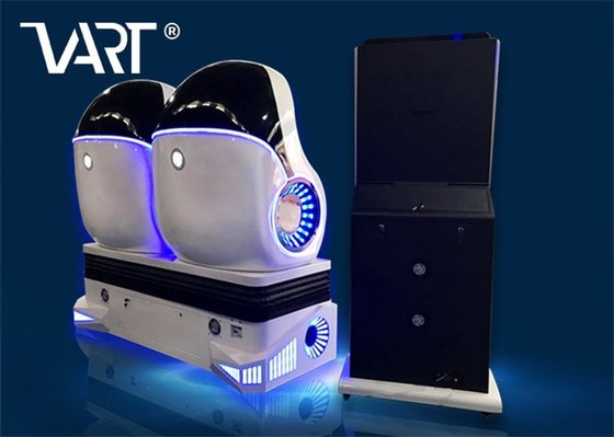 7D 8D 9D VR Cinema  /  2 Seats VR Egg Chair With Roller Coaster
