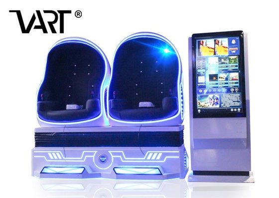 2 Seats Super Cool Blue Lighting 9D VR Roller Coaster Virtual Reality Simulation Rides