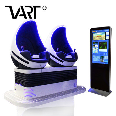 2 Seats 9D Virtual Reality Cinema , Crazy VR Egg Chair With 42 Inch Touch Screen