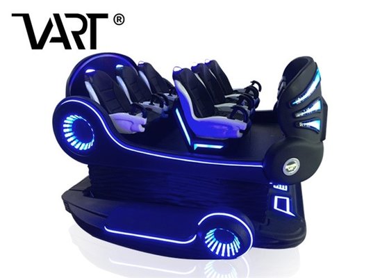 Family Six Seater 9D Virtual Reality Roller Coaster 6DOF Motion 8.5kw
