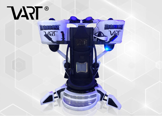 Color Customized Flight Simulator VR Shooting Game Machine With 0.5M Up and Down Movement