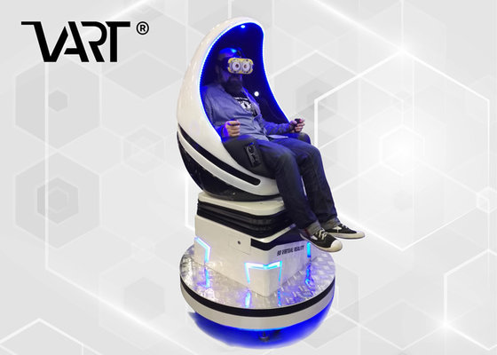 One Player Faux Leather Seat VR Egg Chair / Virtual Reality Movie Theater With 9D Movie