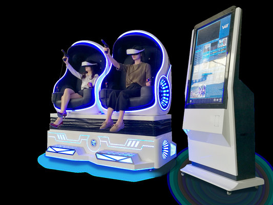 Amusement Park Roller Coaster 9D VR Game Machine / 9D Egg Chair with 2 Players