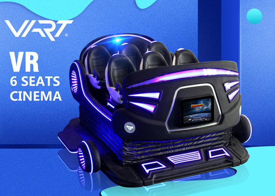 6 Seats 9D Virtual Reality Cinema With 24 Inch HD Synchronizing Screen