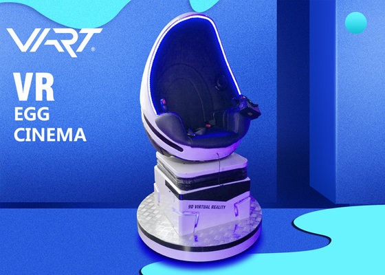 Single Seater Mini 9D VR Cinema / Virtual Reality Egg Machine With Shooting Joystick