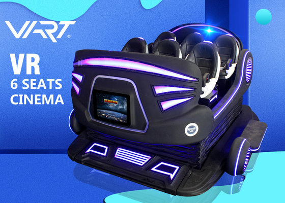 Multiplayer 6 Seater 9D Virtual Reality Cinema VR Roller Coaster Simulator CE ROHS PATENT