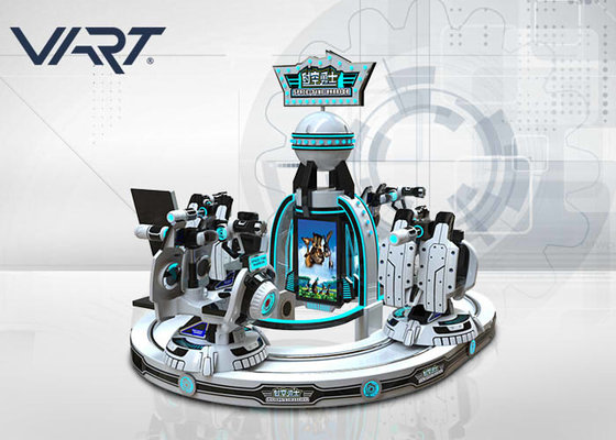 4 Seats VR Shooting Games Kids Virtual Reality Rides With Track Movement