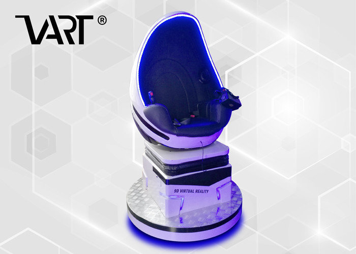 One Player Faux Leather Seat VR Egg Chair / Virtual Reality Movie Theater With 9D Movie