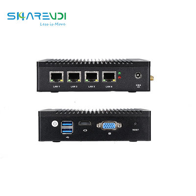 Cheap N2940 Computer support pfsense ubuntu 12V DC X86 Fanless 4 LAN Router Mini PC