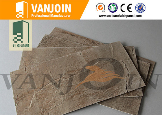 Flexible Lightweight Clay Wall Tiles Cladding 1.5-6.0mm Thickness Acid Corrosion