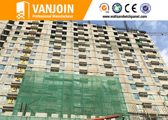Flat Prefab House Hotel Sandwich Panel Construction Materials Grey