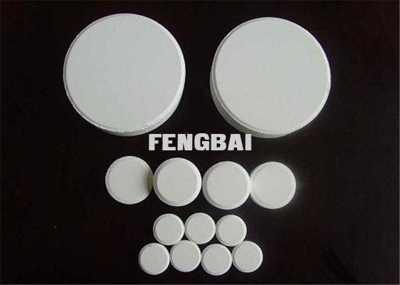 White Chlorine Tablets Trichloroisocyanuric Acid TCCA 90% For Swimming Pool