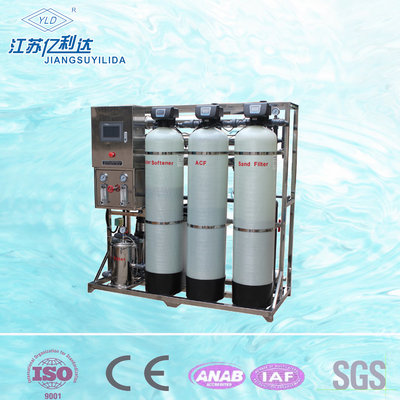 FRP Tank 500LPH Desalination Reverse Osmosis Waste Water Treatment Plant For Home