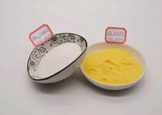Polvo blanco o amarillo del cloruro de aluminio polivinílico del Cas No.101707-17-9 el 30% para el tratamiento de aguas