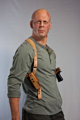High Relastic Celebrity Wax Figures / Bruce Willis/Die Hard 4.0/ Wax Figure Simulation Human