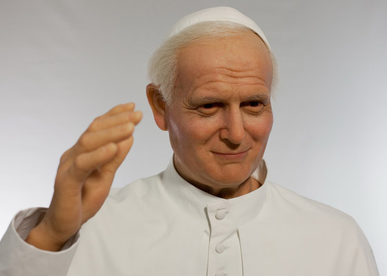 Figura di cera politica polacca della celebrità di John Paul II per il museo della cera