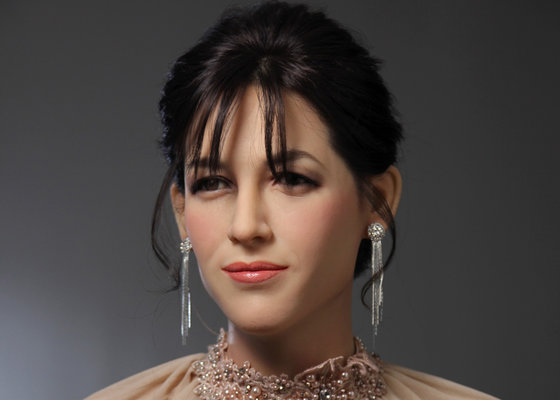 Signora occidentale Sculpture Celebrity Wax Statues della resina di Sophie Marceau per il museo