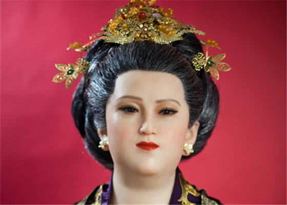Figura di cera umana della scultura a grandezza naturale della donna per la decorazione raccoglibile o domestica di arte