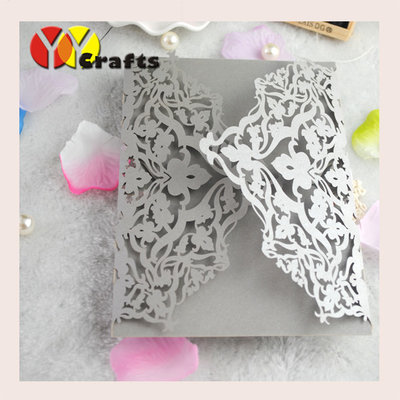 Unique Wedding Invitation Card  Laser Cut  Customized size Logo