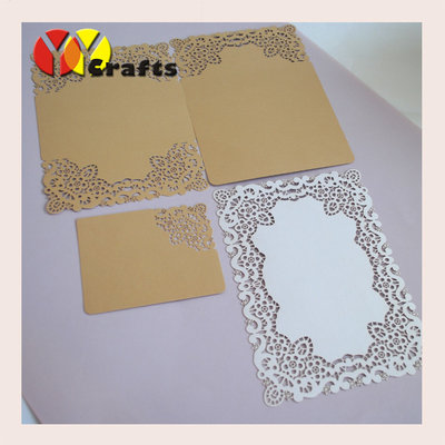 Business Party Invitation with Envelope seal , Laser Cut Birthday Cards