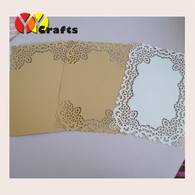 wedding invitation card menu card gold color Party supplies wedding favors laser cut nepali marriage invitation card