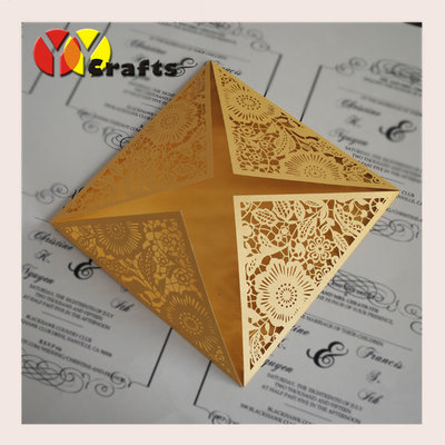 wedding invitation card laser cut suppliers hot sale wholesale price good quality luxury handmade lace