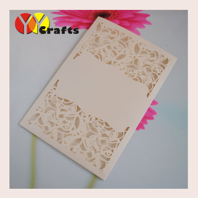 Flora Wedding Invitation Card with blank part for your printing or laser cutting