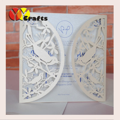 wedding invitation card 2015 chinese laser cut fashionable pure bright silver wedding invitation cards